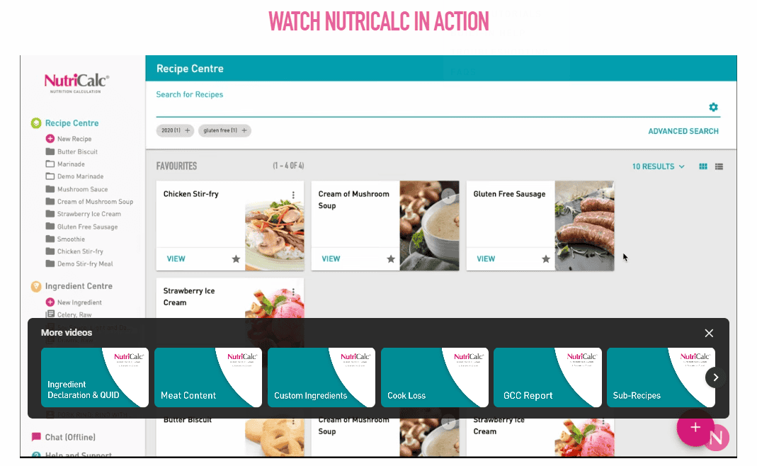Simple Nutrition And Allergen Labelling Software | NutriCalc